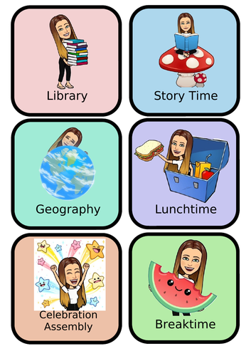 Bitmoji Visual Timetable | Teaching Resources