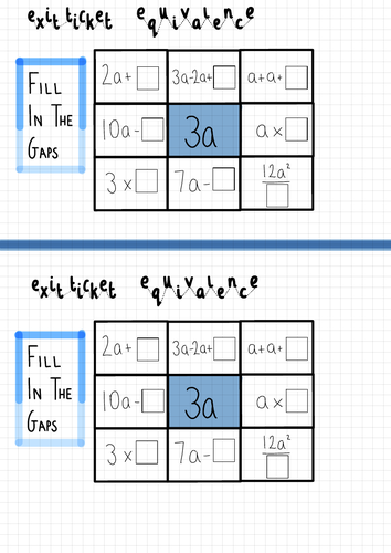 Equality & Equivalence Exit Tickets - Year 7 White Rose Maths ... Equality & Equivalence Exit Tickets - Year 7 White Rose Maths ...