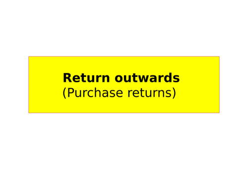 Purchase return journal & Return outwards | Teaching Resources
