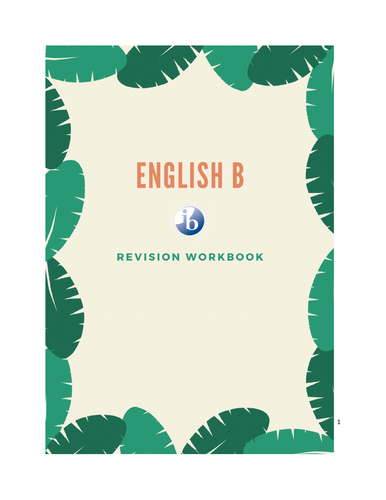 IB DP English B Summer Workbook | Teaching Resources