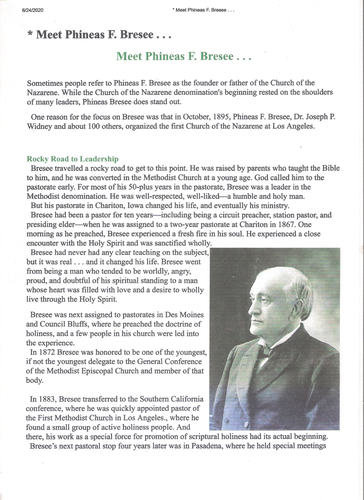 Phineas F. Bresee (1838-1915) | Teaching Resources
