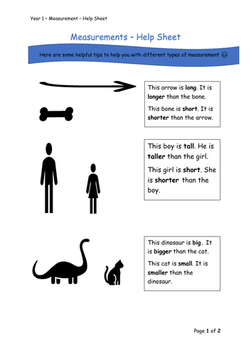 Y1 Maths - Measurements | Teaching Resources
