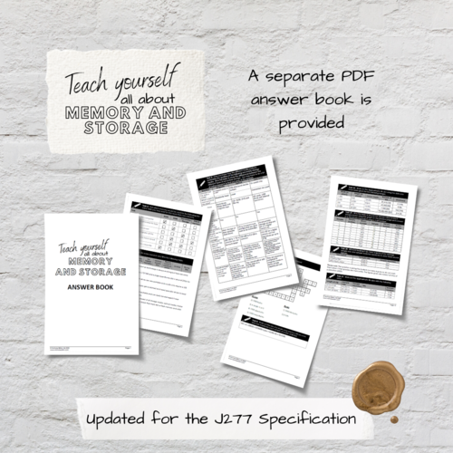 Memory and Storage OCR GCSE Computer Science Workbook (J277) | Teaching ...
