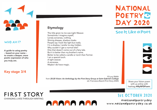 National Poetry Day 2020 First Story Education Resource | Teaching ...