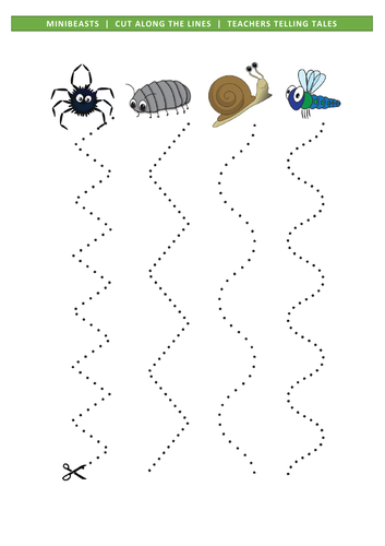 Minibeasts Scissor Skills | Teaching Resources