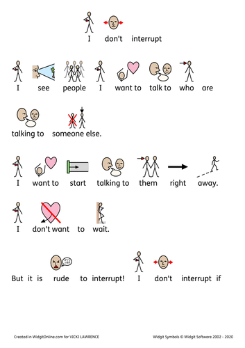 I don't interrupt social story | Teaching Resources