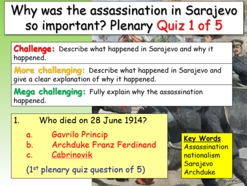 Assassination of Franz Ferdinand | Teaching Resources