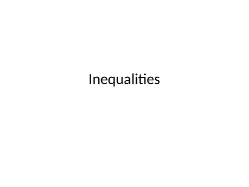 Inequalities KS3 or GCSE Foundation revision | Teaching Resources