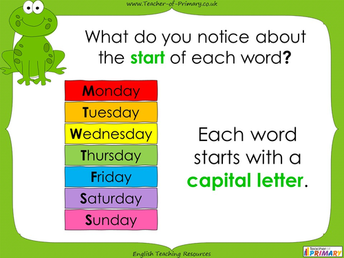 Days of the Week - Year 1 | Teaching Resources