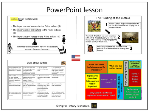 The Great Plains & Buffalo hunting American West | Teaching Resources