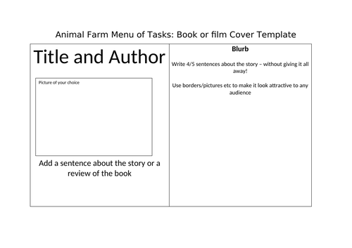 Animal Farm follow up tasks - at Home | Teaching Resources