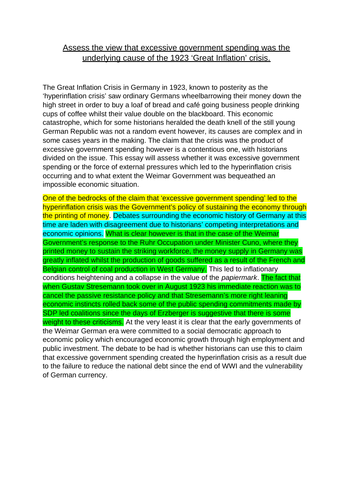 OCR A-Level History: Paper 2 - Democracy and Dictatorships in Germany ...