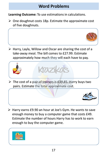 AQA Entry Level 3 Maths - Estimation Workbook | Teaching Resources