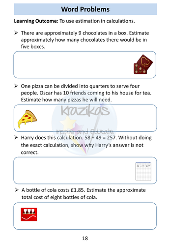 AQA Entry Level 3 Maths - Estimation Workbook | Teaching Resources