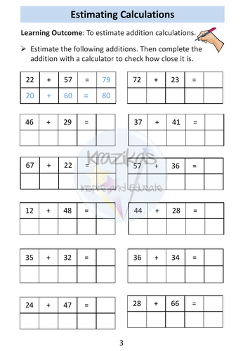 AQA Entry Level 3 Maths - Estimation Workbook | Teaching Resources
