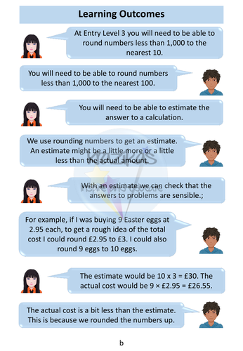 AQA Entry Level 3 Maths - Estimation Workbook | Teaching Resources