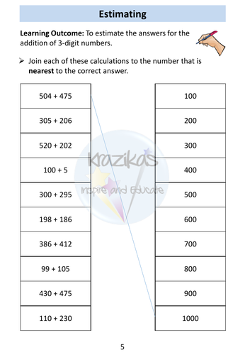 AQA Entry Level 3 Maths - Estimation Workbook | Teaching Resources