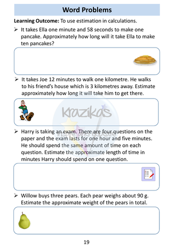 AQA Entry Level 3 Maths - Estimation Workbook | Teaching Resources