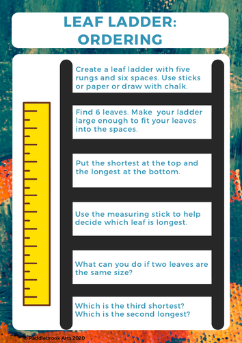 Fragonwood Outdoor maths activities Leaf Ladder Ordering KS2 | Teaching ...