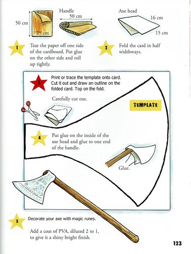 Viking Activities - How to make a helmet, shield, axe | Teaching Resources