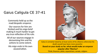 Caligula - Full reign (two lessons) OCR Ancient History | Teaching ...