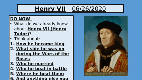 Henry VII (Key Stage 3) | Teaching Resources