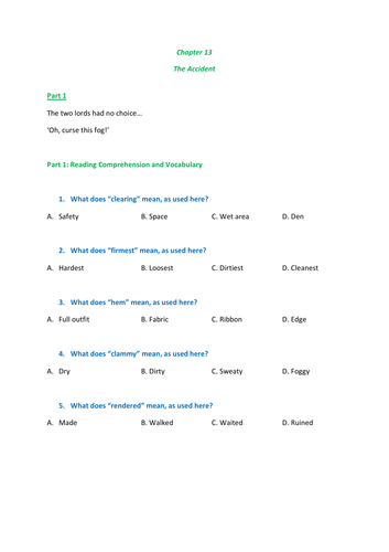 The Ickabog by J. K. Rowling - Chapters 9-17 - Reading comprehension ...