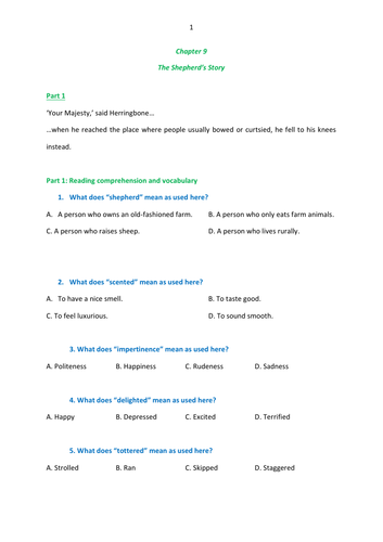 The Ickabog by J. K. Rowling - Chapters 9-17 - Reading comprehension ...