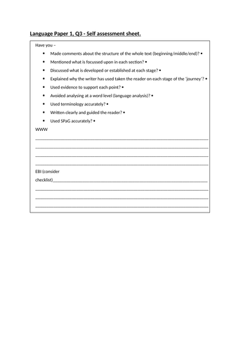 AQA Language Paper 1 Section A - Complete Scheme | Teaching Resources