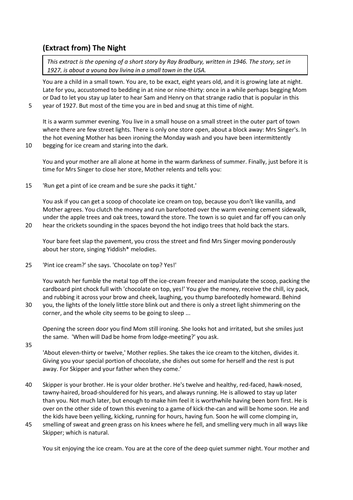 AQA Language Paper 1 Section A - Complete Scheme | Teaching Resources