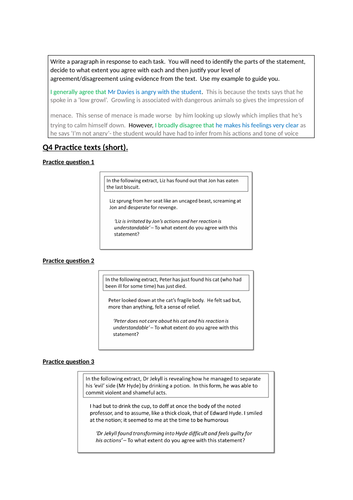 AQA Language Paper 1 Section A - Complete Scheme | Teaching Resources