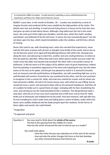 AQA Language Paper 1 Section A - Complete Scheme | Teaching Resources