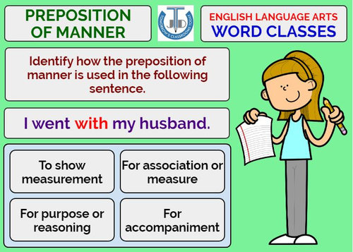 PREPOSITIONS OF MANNER: 40 BOOM CARDS | Teaching Resources
