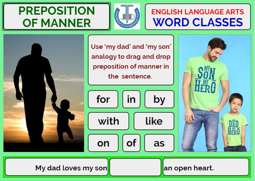 PREPOSITIONS OF MANNER: 40 BOOM CARDS | Teaching Resources