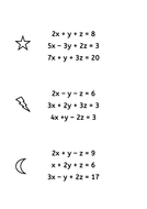 Simultaneous Equations 3 Variables | Teaching Resources