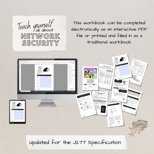 Network Security Ocr Gcse Computer Science Workbook J277 Teaching Resources