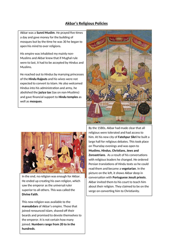 Mughal Empire 1526-1707. 12 Lessons with retrieval and assessment built ...