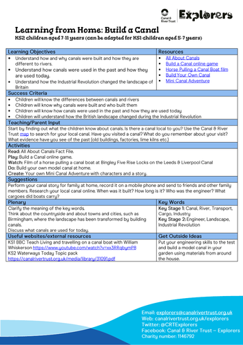 Learning from Home: Build a Canal | Teaching Resources