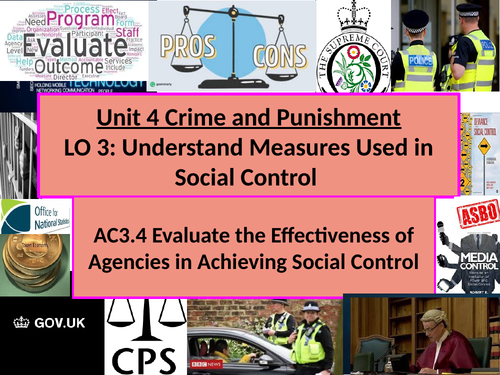 Criminology (NEW SPEC)Unit 4-AC3.4 Evaluate the Effectiveness of Agencies -Lesson & Activities ...