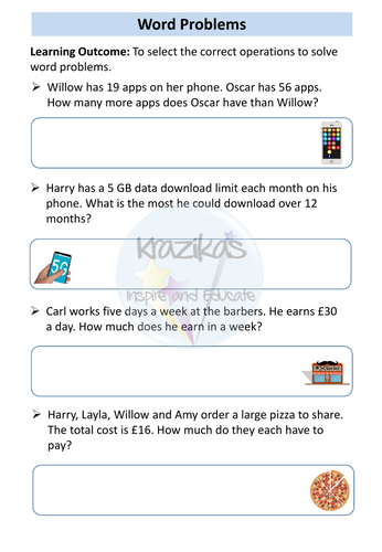 Word Problems - Mixed Operations - AQA Entry Level Maths | Teaching ...