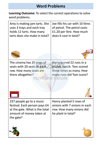 Word Problems - Mixed Operations - AQA Entry Level Maths | Teaching ...
