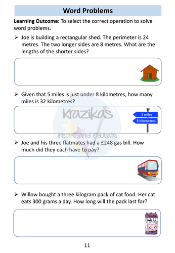 Word Problems - Mixed Operations - AQA Entry Level Maths | Teaching ...