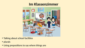 Im Klassenzimmer Deutsch Ideal for Stimmt 1 Two lessons Including games ...