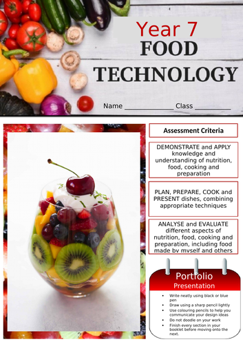 COMPLETE SOW - KS3 food work booklet | Teaching Resources