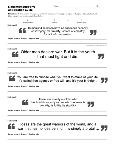 Slaughterhouse Five - FULL SoW and revision resources | Teaching Resources