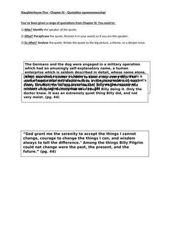 Slaughterhouse Five - FULL SoW and revision resources | Teaching Resources