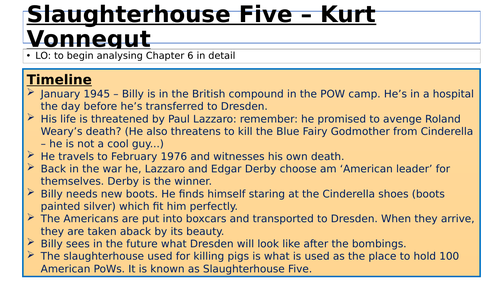 Slaughterhouse Five - FULL SoW and revision resources | Teaching Resources