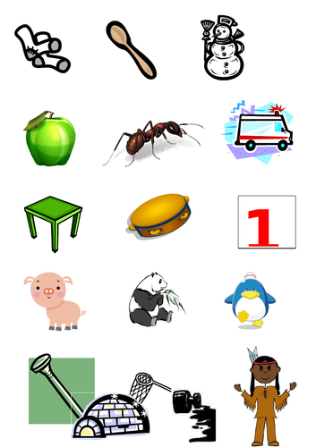 Initial sounds SATPIN cut and stick activity | Teaching Resources