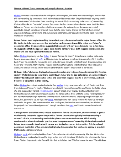 Woman at Point Zero - comprehension and analysis | Teaching Resources