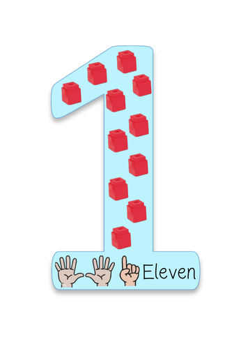Number display 11-20 with visual aids | Teaching Resources